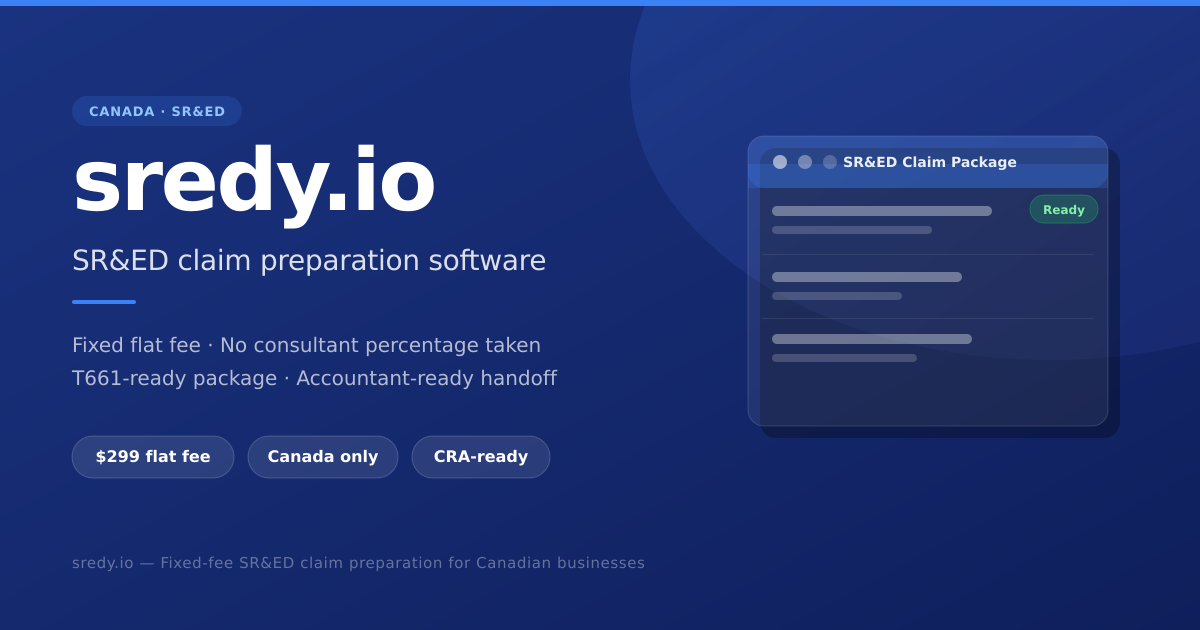 SR&ED Claim Preparation Software for Canadian Businesses | SREDY.IO
